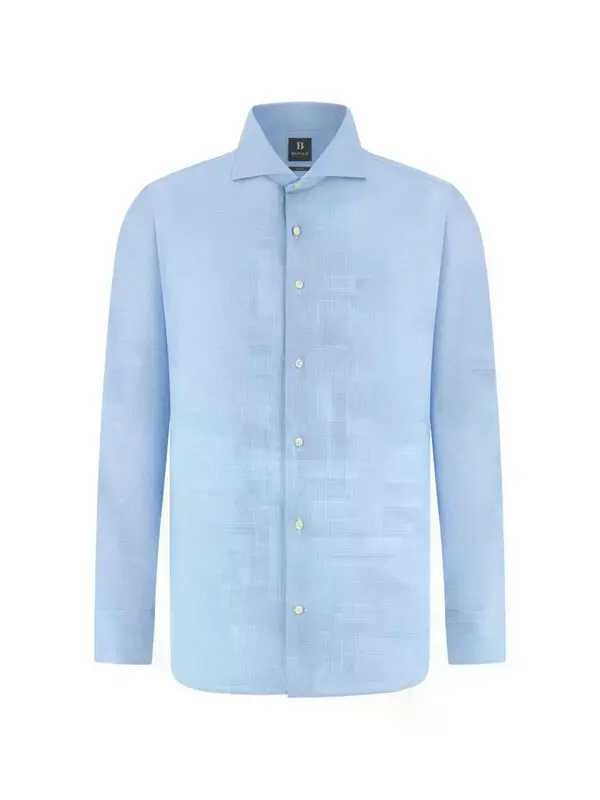 Boggi Milano Windsor Collar Houndstooth Shirt