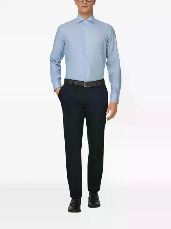 Boggi Milano Windsor Collar Houndstooth Shirt