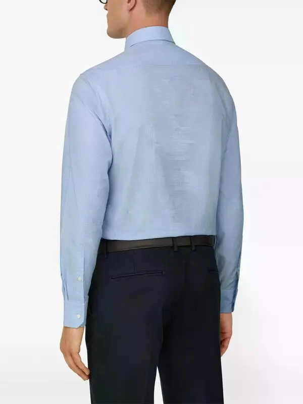 Boggi Milano Windsor Collar Houndstooth Shirt