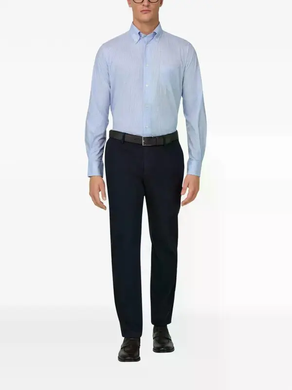 Boggi Milano Boston Collar Checked Shirt