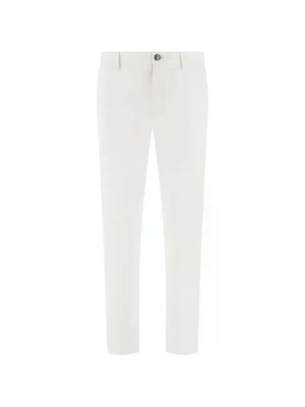 Boggi Milano Stretch Cotton Trousers - White