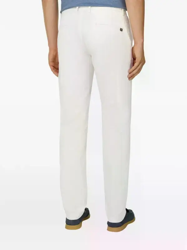 Boggi Milano Stretch Cotton Trousers - White