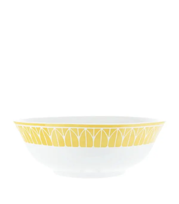 Christofle Porcelain Malmaison Riviera Salad Bowl - Yellow