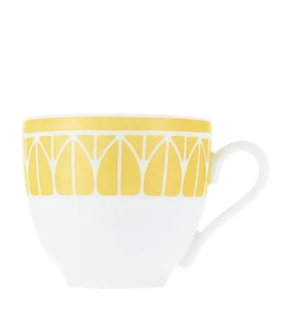 Christofle Porcelain Malmaison Riviera Espresso Cup And Saucer