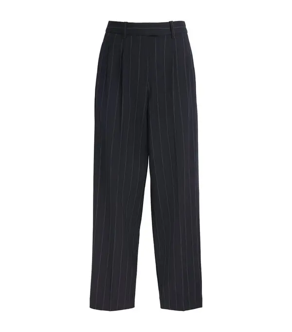 Rag & Bone Pinstripe Wide-leg Trousers - Navy