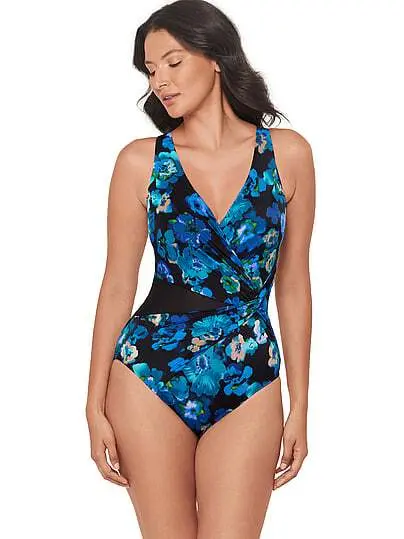 Victoria's Secret Miraclesuit Secret Garden Circe One-piece Swimsuit - Black
