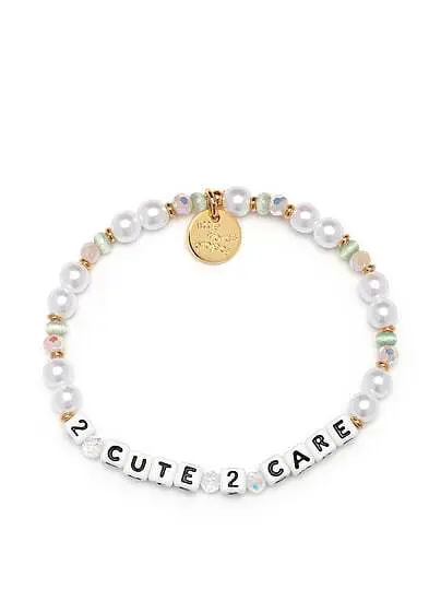 Pink Little Words Project 2 Cute 2 Care Beaded Bracelet - Black