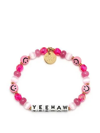 Pink Little Words Project Yeehaw Beaded Bracelet - Black