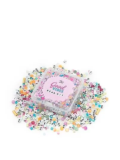 Pink Little Words Project Good Vibes Bead Kit - Black