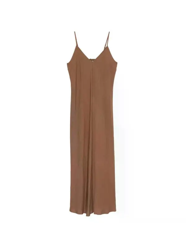 Dixie Crinkled-finish V-neck Midi Dress