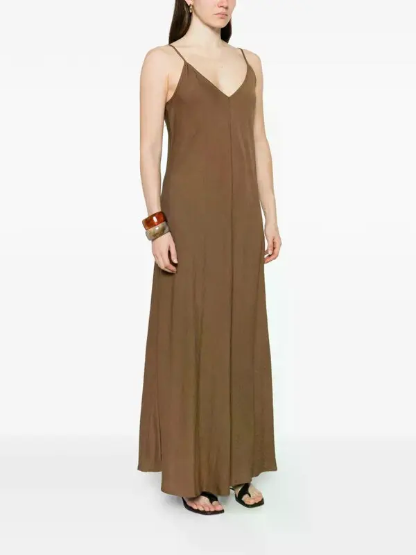 Dixie Crinkled-finish V-neck Midi Dress