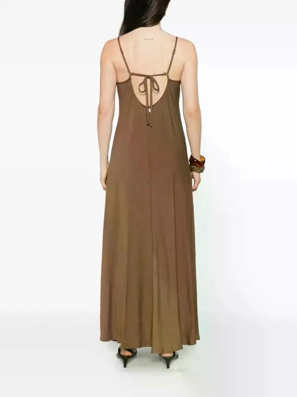 Dixie Crinkled-finish V-neck Midi Dress