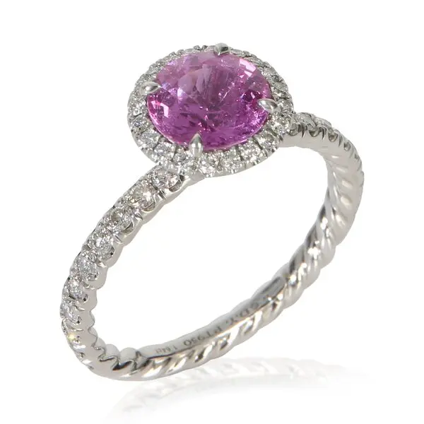 David Yurman 1.64 Ct Sapphire And Diamond Ring