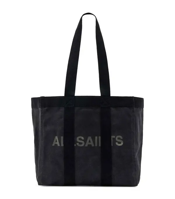 ALLSAINTS Organic Cotton Canvas Layo Tote Bag - Black