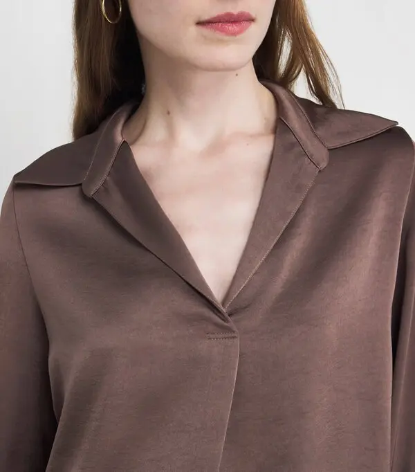Claudie Pierlot Satin Blouse - Brown