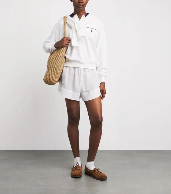 Polo Ralph Lauren Towelling Polo Pony Sweatshirt - White
