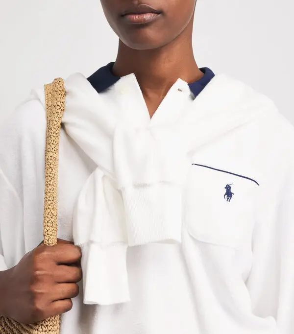 Polo Ralph Lauren Towelling Polo Pony Sweatshirt - White