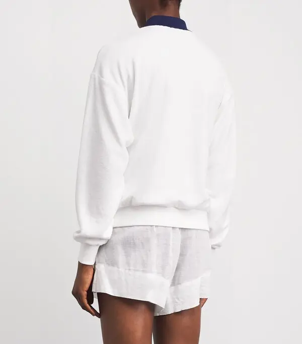 Polo Ralph Lauren Towelling Polo Pony Sweatshirt - White