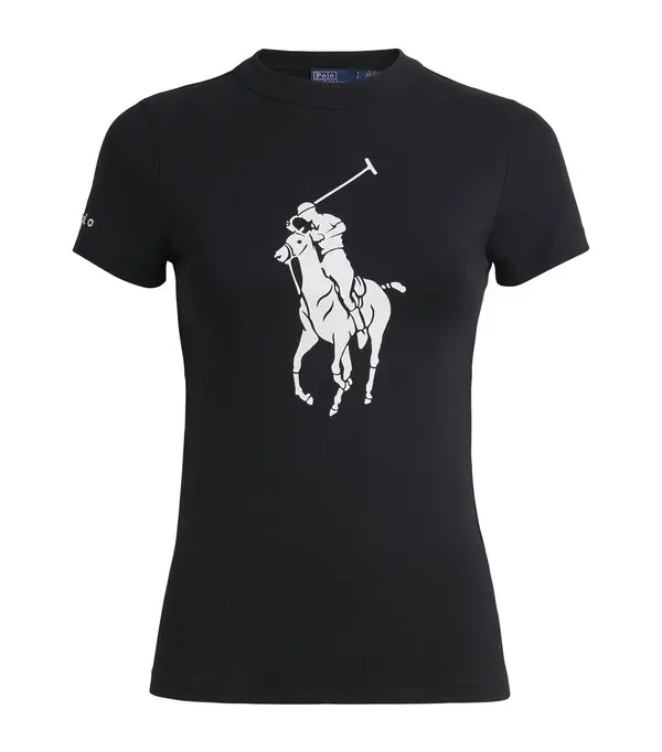 Polo Ralph Lauren Cotton-blend Polo Pony T-shirt - Black