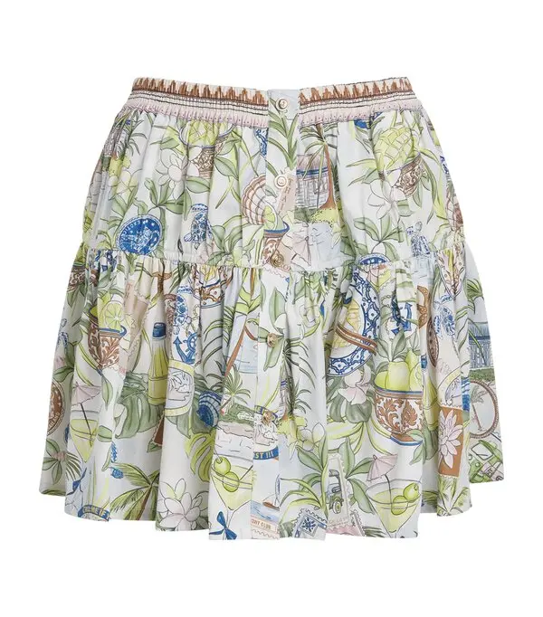 Maje Printed Mini Skirt - White