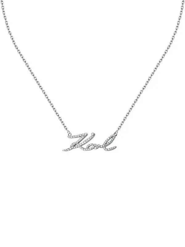 Karl Lagerfeld Encrusted-name Necklace