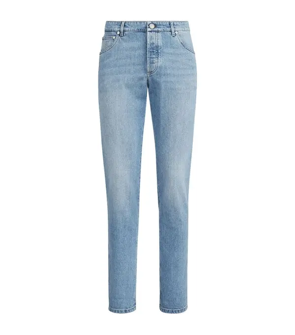 Brunello Cucinelli Stretch-cotton Slim Jeans - Blue