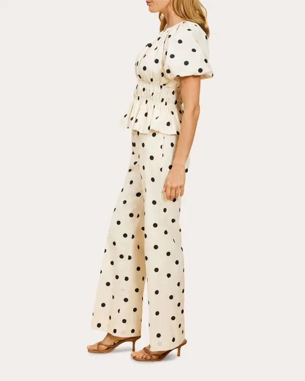 Mestiza New York Taylor Polka Dot Flared Pants