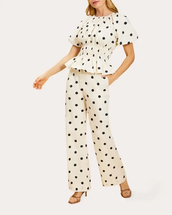 Mestiza New York Taylor Polka Dot Flared Pants