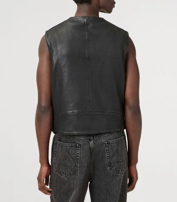 ALLSAINTS Leather Davies Waistcoat