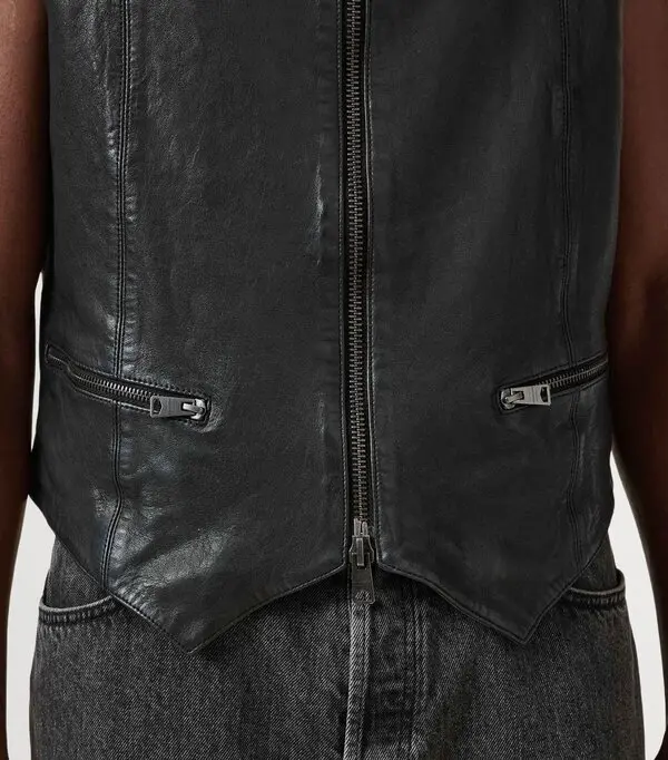 ALLSAINTS Leather Davies Waistcoat