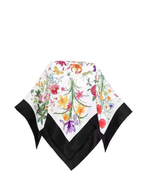 Gucci Floral-print Scarf - White