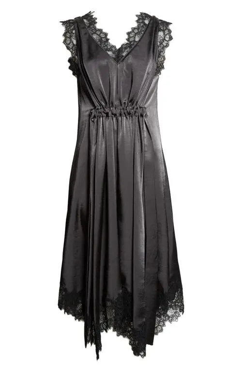 3.1 Phillip Lim Lace Detail Satin Dress - Slate
