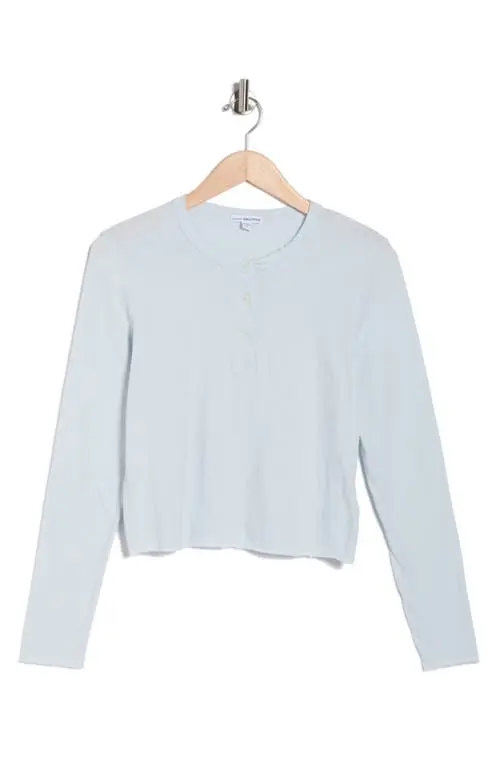 JAMES PERSE Shrunken Cotton Henley Top
