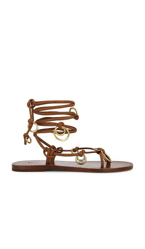 Polo Ralph Lauren Leather Ring Wrap Flat Sandals