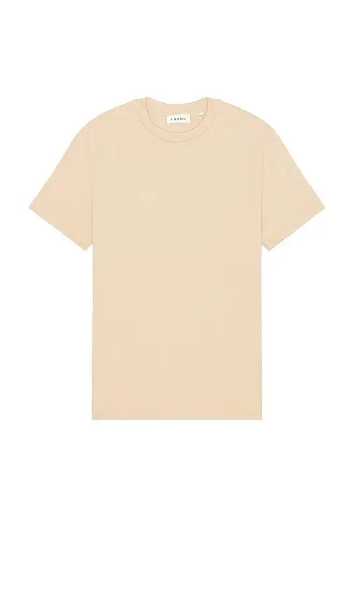 FRAME Short Sleeve Light Cotton Tee In . Also - Nude