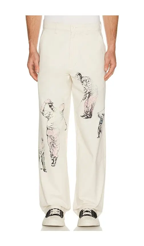 STUDENTS GOLF Francis Work Pants - Cream