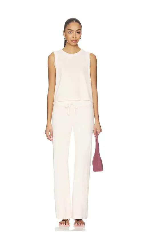 BOBI Undone Edge Muscle Tank Top - Pink