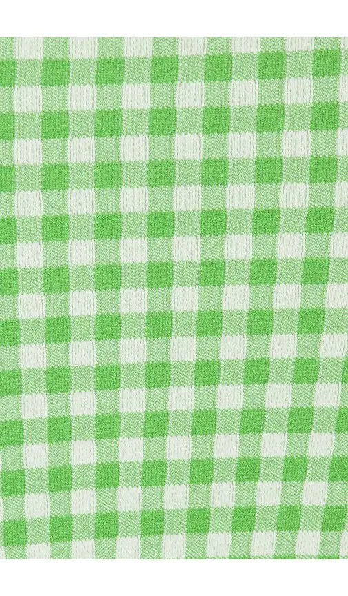 Alexis Costella Off-the-shoulder Gingham Maxi Dress - Green