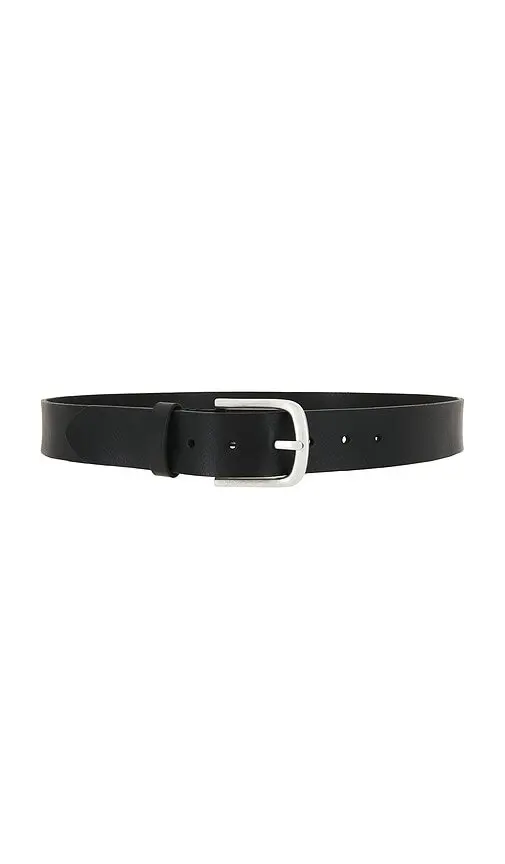 CORRIDOR Leather Belt With Steel Buckle - Black