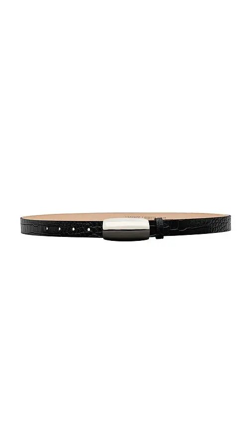 L'Agence Marlowe Leather Belt - Black