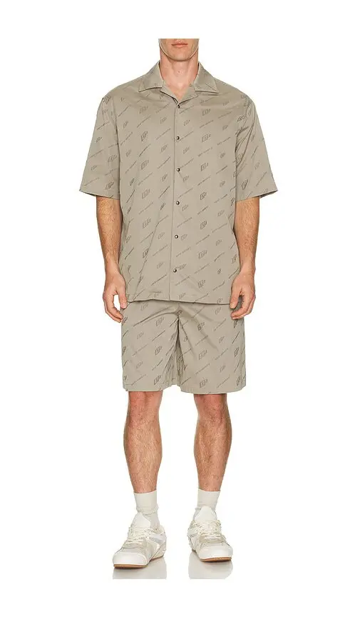 Off-White Jacquard Bowling Shirt In . Also - Neutral
