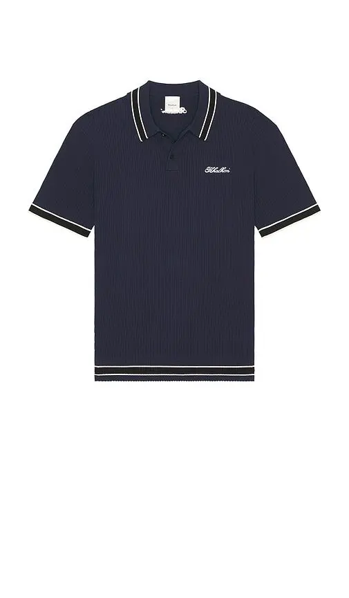 KHALHON Varsity Tipped Rib Polo In . Also