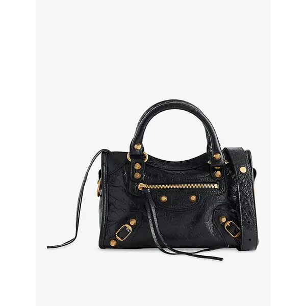 Balenciaga Le City Mini Leather Top-handle Bag - Black
