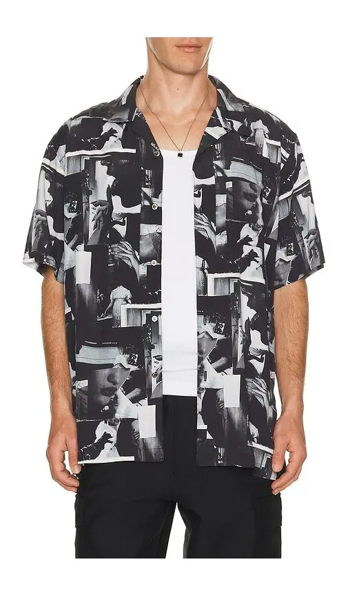 VOWELS Printed Still Shirt In . Also