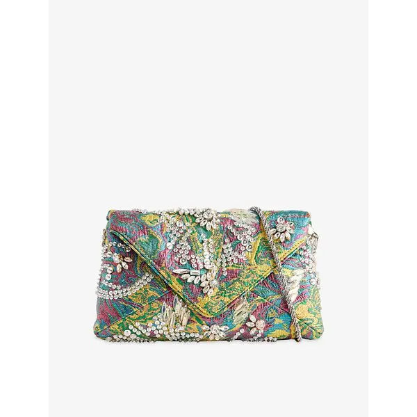 Dries Van Noten Small Envelope Jacquard Cross-body Bag - Lemon