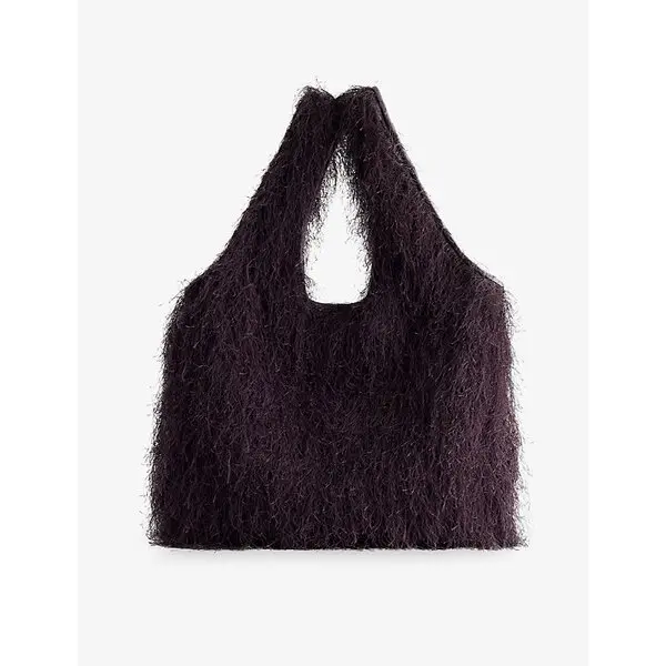 Dries Van Noten Ruffled Tote Bag - Dark Purple