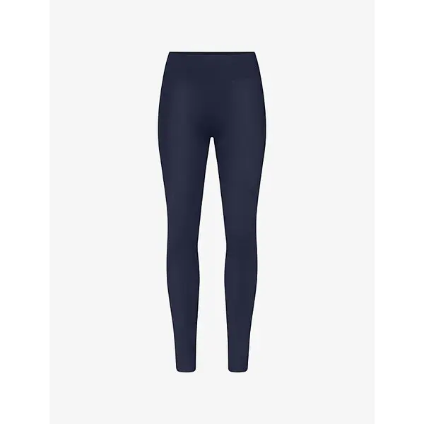 NIKESKIMS Shine Bonded Waist 26-inch Gym Leggings Xxl - Navy
