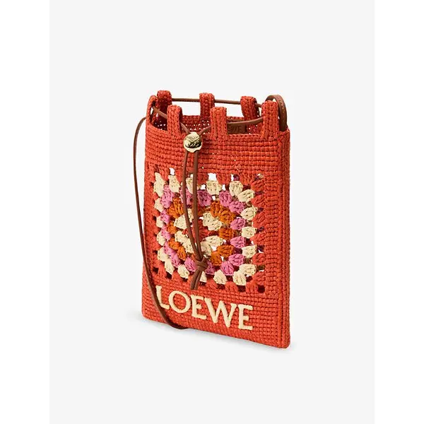 Loewe X Paula's Ibiza Crochet Raffia Cross-body Bag
