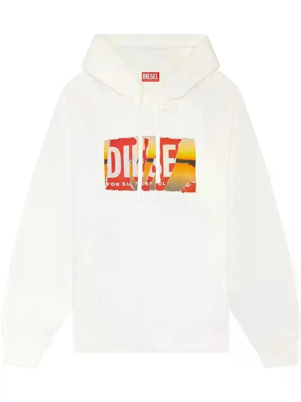 DIESEL® Cotton Hoodie - White