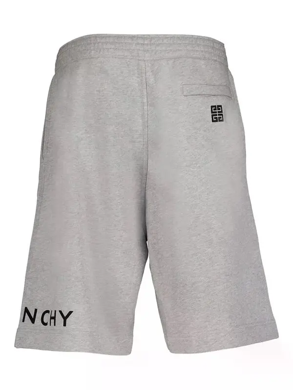 Givenchy Logo-print Cotton Shorts - Grey